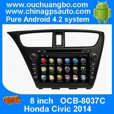 China Ouchuangbo Pure Android 4.2 DVD Radio Stereo Multimedia Kit for Honda Civic 2014 3G Wifi Bluetooth Radio OCB-8037C for sale