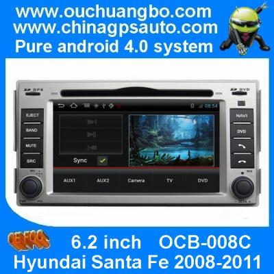 China Ouchuangbo Car Radio Head Unit Android 4.0 for Hyundai Santa Fe 2008-2011 GPS Navi DVR S150 Platform OCB-008C for sale