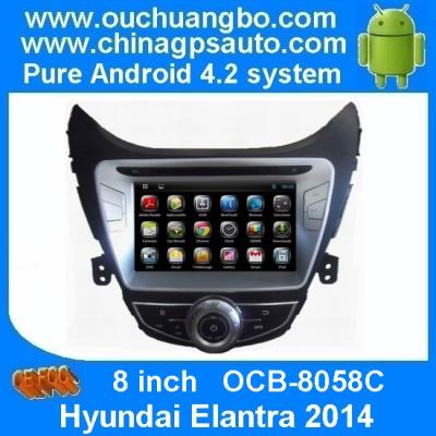 China Ouchuangbo Car DVD Navi Multimedia for Hyundai Elantra 2014 3G Wifi Autoradio Android 4.2 OCB-8058C for sale