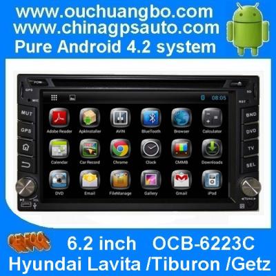 China Ouchuangbo Capacitive Screen Android 4.2 for Hyundai Lavita /Tiburon /Getz Car Stereo GPS Player OCB-6223C for sale