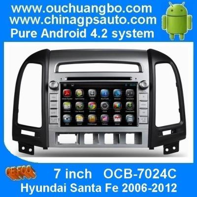 China Ouchuangbo Car DVD 3G Wifi GPS Radio for Hyundai Santa Fe 2006-2012 iPod USB TV Android 4.2 System OCB-7024C for sale