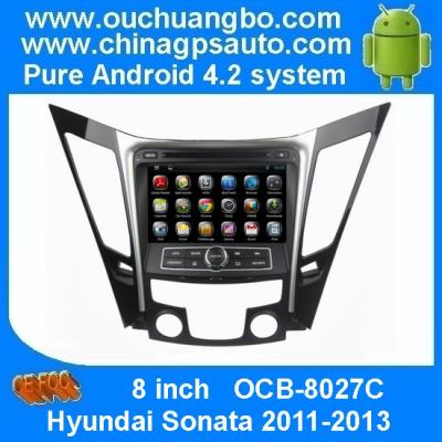 China Ouchuangbo Car GPS Sat Navi for Hyundai Sonata 2011-2013 Android 4.2 DVD USB 3G Wifi Multimedia System OCB-8027C for sale