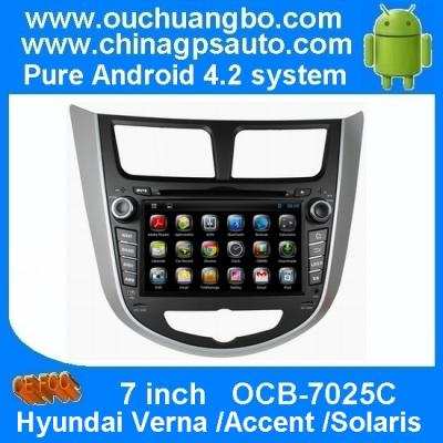 China Ouchuangbo Car Pc Navi Multimedia 3G Wifi USB for Hyundai Verna /Accent /Solaris DVD Radio Android 4.2 OCB-7025C for sale