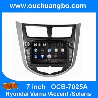 China Ouchuangbo Car GPS Navi DVD Radio for Hyundai Verna /Accent /Solaris Central Multi System OCB-7025A for sale