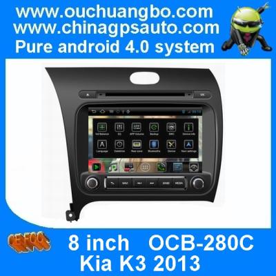 China Ouchuangbo Android 4.0 Car GPS DVD VCD Dual zone for Kia K3 2013 3G Wifi USB Multimedia S150 System OCB-280C for sale
