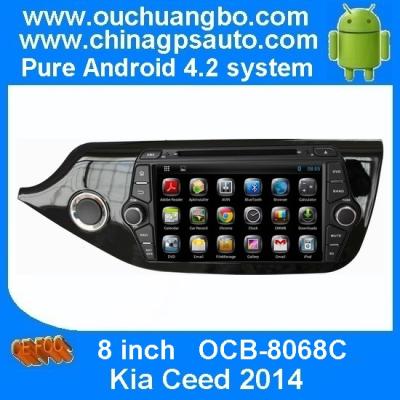 China Ouchuangbo Android 4.2 DVD Player Stereo Radio for Kia Ceed 2014 GPS Navi USB 3G Wifi OCB-8068C for sale