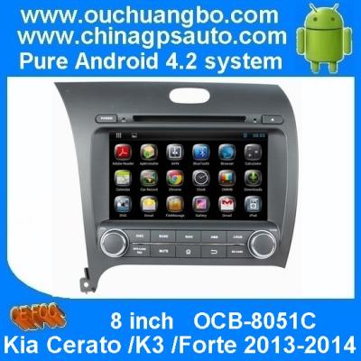 China Ouchuangbo Capacitive Screen DVD Radio GPS Navigation Android 4.2 for Kia Cerato /K3 /Forte 2013-2014 OCB-8051C/ for sale