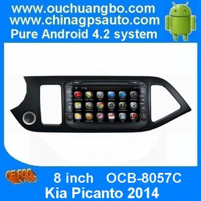 China Ouchuangbo Capacitive Touch Screen Androdi 4.2 Car DVD Player GPS Navigation for Kia Picanto 2014 OCB-8057C for sale
