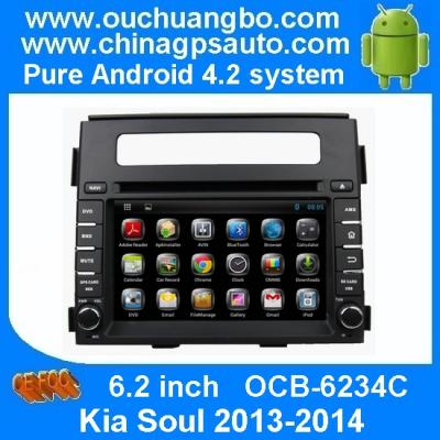 China Ouchuangbo Car GPS Navigation Stereo System for Kia Soul 2013-2014 Android 4.2 DVD Radio 3G Wifi Bluetooth OCB-6234C for sale