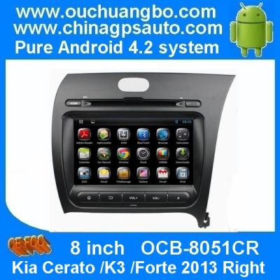 China Ouchuangbo autoradio DVD sat navi gps for Kia Cerato K3 Forte 2013 right driving for sale