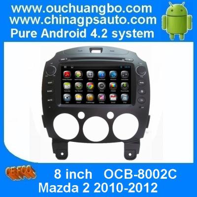 China Ouchuangbo Android 4.2 DVD Stereo Radio for Mazda 2 2010-2012 with GPS Navi 3G Wifi BT Video OCB-8002C for sale