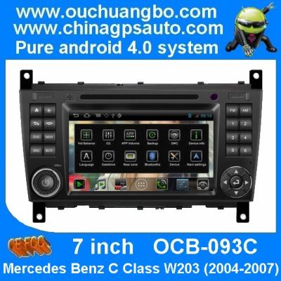 China Ouchuangbo Car GPS Navi EQ DVD Player Android 4.0 Mercedes Benz C Class W203 2004-2007 Auto Radio S150 System OCB-093C for sale