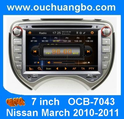China Car stereo for Nissan March 2010-2011 with radio FM GPS navigation ipod OCB-7043 for sale