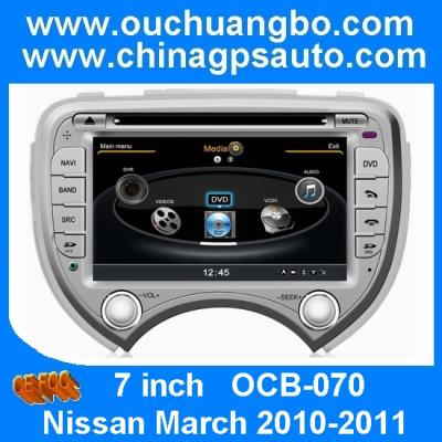 China Ouchuangbo car dvd player for Nissan March 2010-2011 with autoradio bluetooth driver OCB-070 for sale
