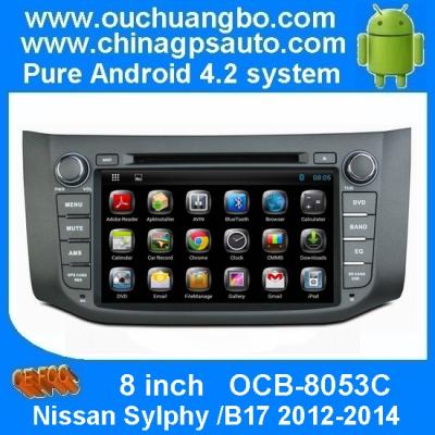China Ouchuangbo Android 4.2 Car DVD Video Player for Nissan Sylphy B17 2012-2014 GPS Radio Stereo 3G Wifi OCB-8053C for sale