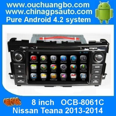 China Ouchuangbo Pure Android 4.2 DVD GPS Navigation for Nissan Teana 2013-2014 Auto Radio 3G Wifi BT iPod OCB-8061C for sale