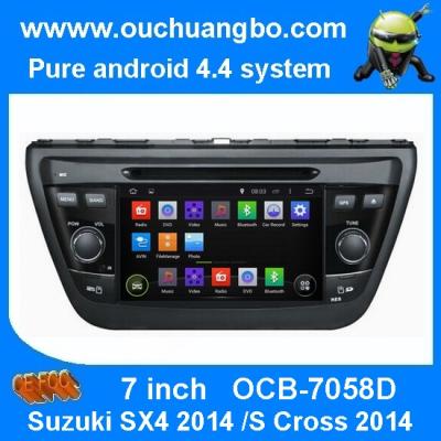 China Ouchuangbo Pure Android 4.4 Car Radio DVD Stereo GPS Navigation for Suzuki SX4 /S Cross 2014 OCB-7058D for sale