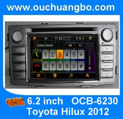 China Ouchuangbo one din car auto DVD player for Toyota Hilux 2012 with AUX bluetooth kit USB GPS system OCB-6230 for sale