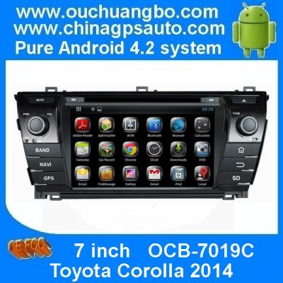 China Ouchuangbo Auto Radio Stereo GPS Android 4.2 System for Toyota Corolla 2014 DVD Player 3G Wifi USB TV iPod OCB-7019C for sale