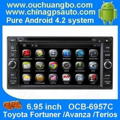 China Ouchuangbo Pure Android 4.2 DVD Stereo Radio for Toyota Fortuner /Avanza /Terios 3G Wifi USB GPS Navigation OCB-6957C for sale