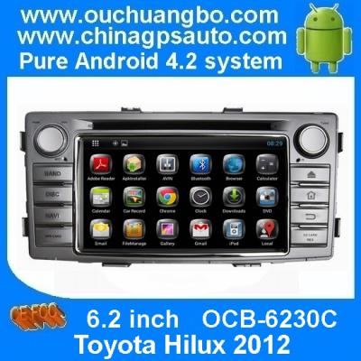China Ouchuangbo Auto Radio Head Unit DVD Player for Toyota Hilux 2012 Android 4.2 GPS iPod USB TV OCB-6230C for sale