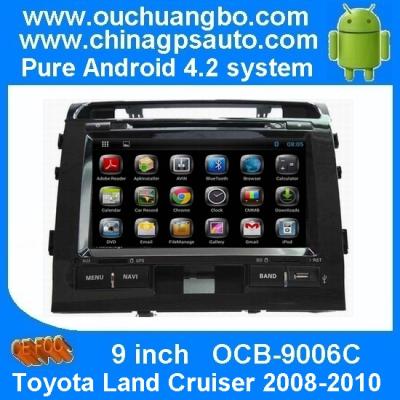 China Ouchuangbo 9"Car DVD Capacitive Screen Android 4.2 for Toyota Land Cruiser 2008-2010 USB DVD 3G Wifi OCB-9006C for sale