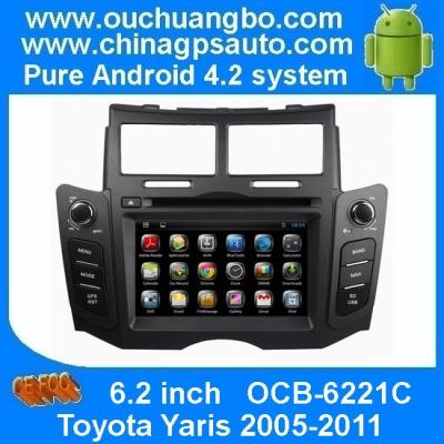 China Ouchuangbo Car GPS Radio DVD Player Android 4.2 for Toyota Yaris 2005-2011 Bluetooth TV 3G Wifi USB OCB-6221C for sale