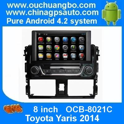 China Ouchuangbo Android 4.2 Car GPS Navi Radio for Toyota Yaris 2014 3G Wifi USB iPod Audio Player OCB-8021C for sale