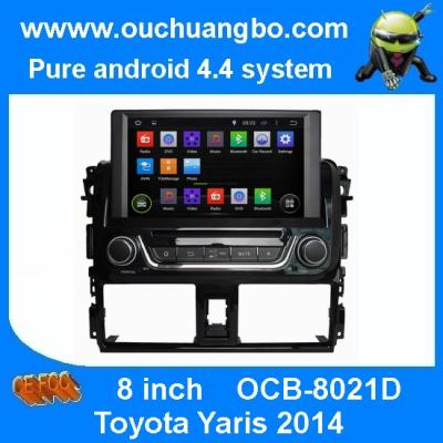 China Ouchuangbo Pure Android 4.4 Car PC Stereo Radio DVD System for Toyota Yaris 2014 GPS Navi for sale