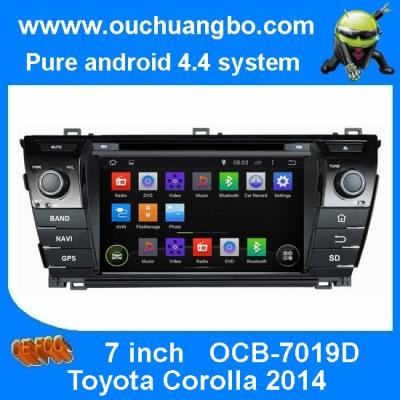 China Ouchuangbo Car GPS Navigation DVD Stereo System for Toyota Corolla 2014 3G Wifi Android 4.4 Multimedia Player OCB-7019D for sale