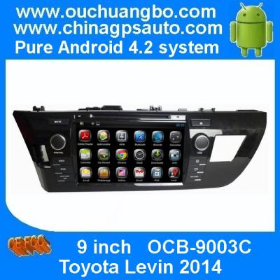 China Ouchuangbo Auto Navi Multimedia Kit Toyota Levin 2014 Android 4.2 3G Wifi Bluetooth Radio Player OCB-9003C for sale