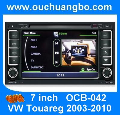 China Ouchuangbo automobile dvd radoio stereo VW Touareg 2003-2010 S100 plataform support 3 zone for sale