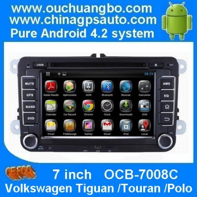 China Ouchuangbo Car DVD Radio Player Volkswagen Tiguan/Touran /Polo Capacitive Screen Android 4.2 System OCB-7008C for sale