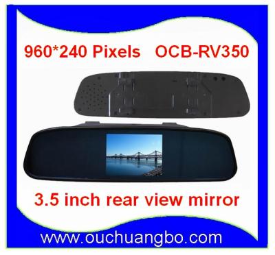 China Ouchuangbo 3.5 inch digital screen Rear view mirror PAL /NTSC dual-mode automatic switching OCB-RV350 for sale
