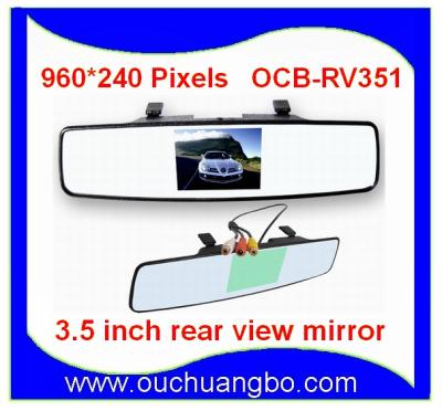 China Ouchuangbo 3.5 inch digital display Rear view mirror Can play VCD /DVD /CCTV /GPS OCB-RV351 for sale