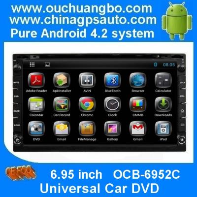 China Ouchuangbo Android 4.2 GPS Navigation Audio 3G Wifi Bluetooth TV Universal Car DVD OCB-6259C for sale