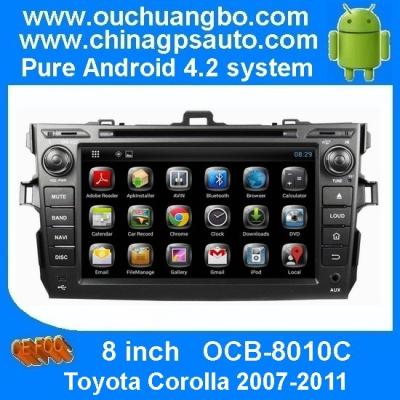 China Ouchuangbo Auto GPS Stereo radio Toyota Corolla 2007-2011 Android 4.4 3G Wifi Bluetooth SD for sale