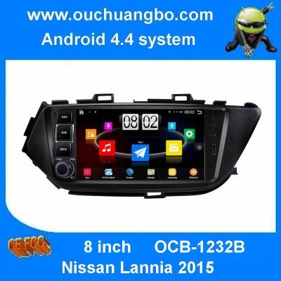China Ouchuangbo big sceen audio gps stereo for Nissan Lannia 2015 with 1.6GHz capacitance sceen android 4.4 BT USB for sale
