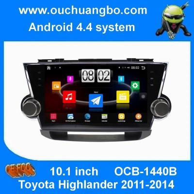 China Ouchuangbo auto radio dvd player android 4.4 for Toyota Highlander 2011-2014 with gps BT SWC wifi 3g USB for sale