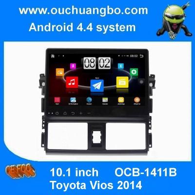China Ouchuangbo car dvd gps stereo system for Toyota Vios 2014 with android 4.4 big screen 3g wifi usb for sale