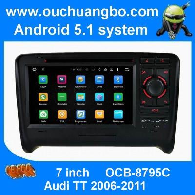 China Ouchuangbo capacitive android 5.1 car radio for Audi TT 2006-2011with gps 3wifi 1024*600 for sale