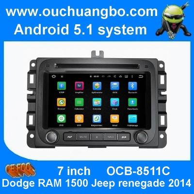 China Ouchuangbo car dvd stereo gps navi android 5.1 for Dodge RAM 1500 Jeep renegade with 3g wifi 1024*600 for sale