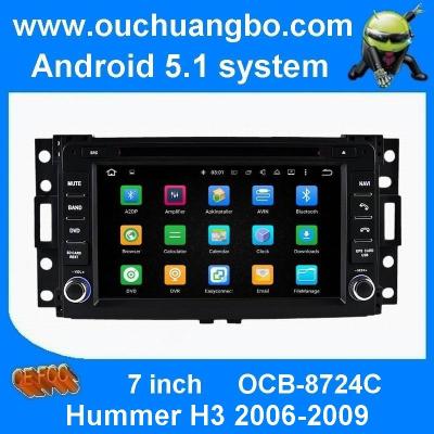 China Ouchuangbo car radio dvd gps stereo for Hummer H3 with quad core 1024*600 BT AUX android 5.1 OS for sale