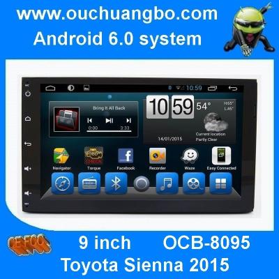 China Ouchuangbo auto dvd radio androi 6.0 for  Toyota Sienna 2015 with capacitance multiple touch screen bluetooth for sale