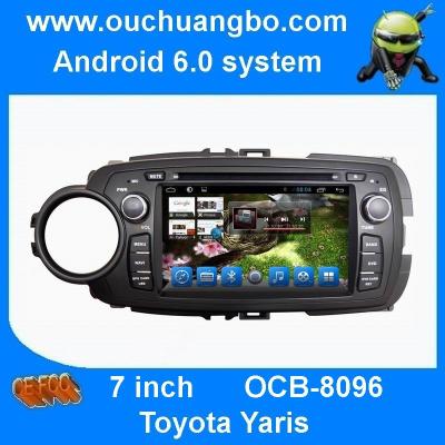 China Ouchuangbo car stereo gps radio for Toyota Yaris with android 6.0 system steering wheel control for sale