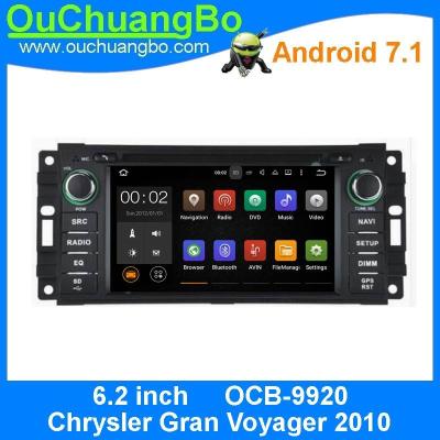 China Ouchuangbo car gps multi media android  7.1 for Chrysler Gran Voyager del 2010 with 1024*600 Bluetooth Phone 4*45 for sale