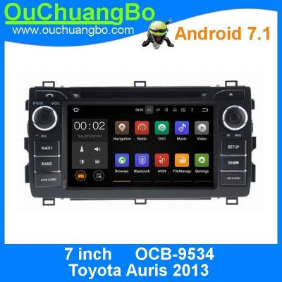China Ouchuangbo 1024*600 Android 7.1 system for Toyota Auris 2013 with DDR3 2GB 1.6GHz 1080P Video calendar function for sale