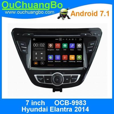 China Ouchuangbo 7 inch digital screen radio player android 7.1 for Hyundai Elantra 2014 support DDR3 2GB mirror link 3g wifi for sale