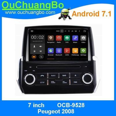 China Ouchuangbo car dvd gps navigation android 7.1 for  Peugeot 2008 with calculator 3G WIFI DDR3 2GB 1024*600 for sale