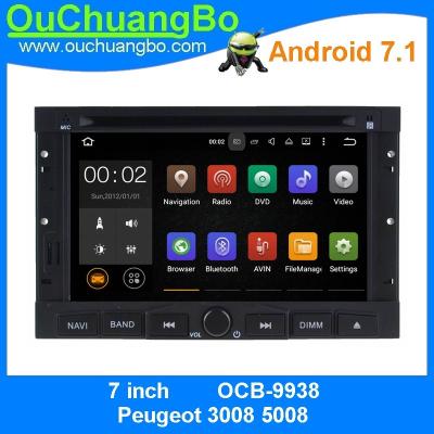 China Ouchuangbo car multimeia stereo android 7.1 for Peugeot 3008 5008 gps navi dual zoneBluetooth Phone 4*45 Watts amplifier for sale